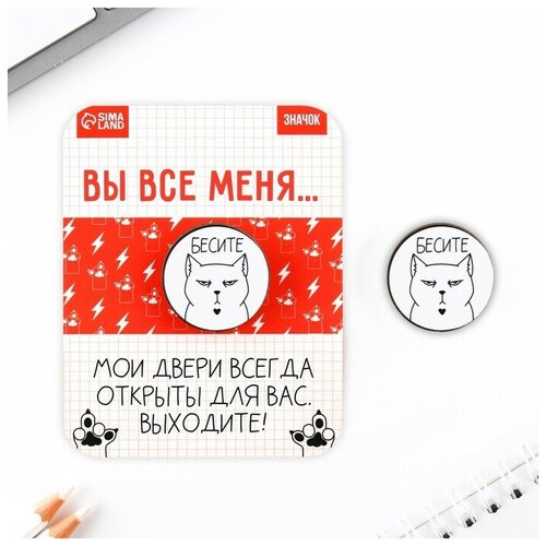 Micio Значок «Бесите», 3 х 3 см