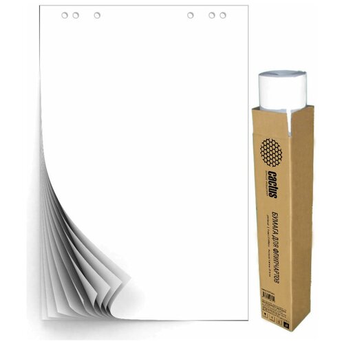Блок бумаги Cactus 67.5 х 98 см, клетка, 20 листов, упаковка 5 шт, для флипчартов (CS-PFC20S-5)