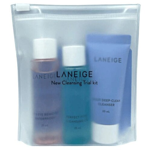 Laneige New Cleansing Trial Kit Мини-набор очищающих средств для лица, 25 мл + 25 мл + 20 мл