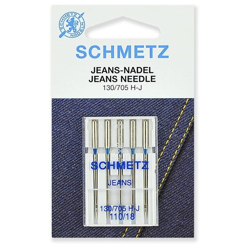 Иглы для джинсы Schmetz 130/705H-J № 110, уп.5 игл
