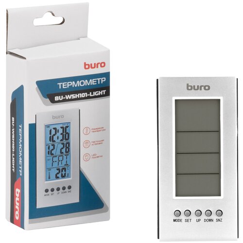 Термометр Buro BU-WSH101-LIGHT серебристый