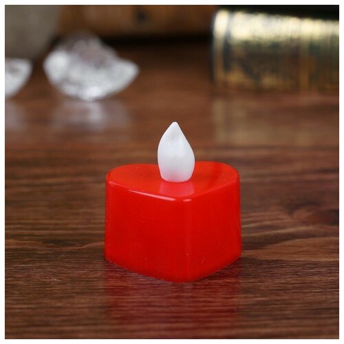 Свеча светодиодная «Сердечко», горит красным