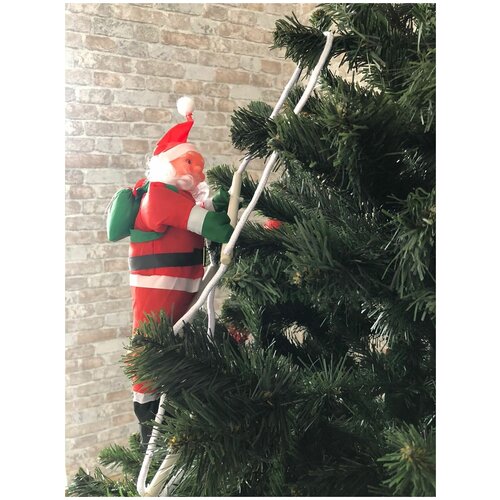 Дед Мороз на лестнице 25см / Санта Клаус на лестнице / игрушка на елку / Дед Мороз / Санта Клаус / Новогодний декор