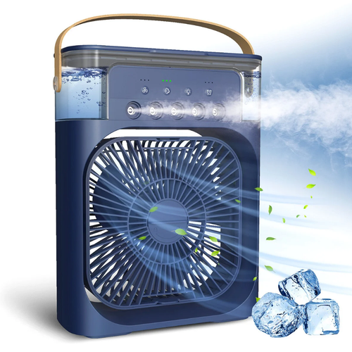 Настольный вентилятор, увлажнитель, мини-кондиционер Mini Cooling Fan, синий