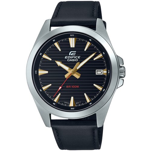 Наручные часы CASIO Edifice EFV-140L-1A, черный, серебряный