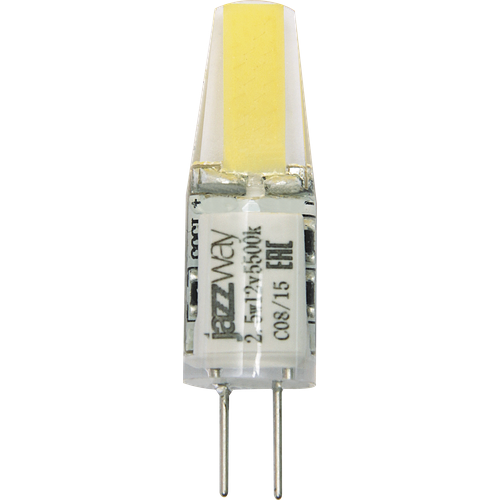 Лампа светодиодная LED 2.5вт G4 12B 200Lm теплый белый COB | код 2855749 | JazzWay (5шт. в упак.)