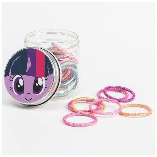 Hasbro Набор резинок для волос в банке, 20 шт "Искорка", My Little Pony