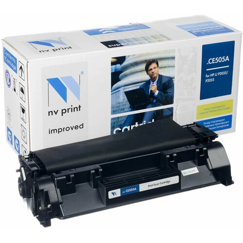 Картридж лазерный NV Print CE505A для HP LaserJet P2035/ P2035n/ P2055/ P2055d/ P2055dn/ P2055d (Черный, Ресурс - 2300 стр.)