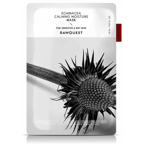 RAWQUEST ECHINACEA CALMING MOISTURE MASK Увлажняющая маска для лица с экстрактом эхинацеи, 5 шт.