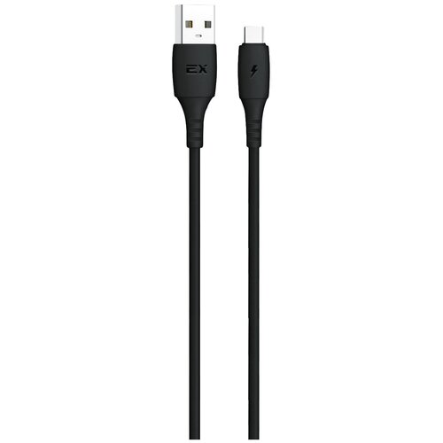 Кабель USB - Type-C Exployd EX-K-1287 Flow, 1.0м, круглый, 3.0A, силикон, цвет: чёрный