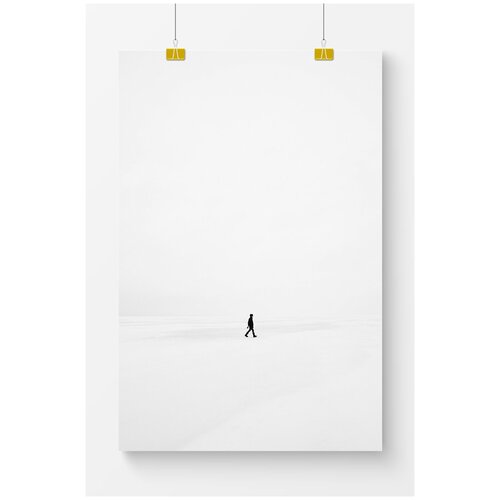 Постер на стену для интерьера Postermarkt Одинокий человек, размер 50х70 см, постеры картины для интерьера в тубусе