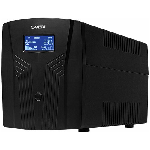 Источник бесперебойного питания SVEN Pro 1500, 1500VA (900W), 3 евророзетки, 2 розетки RJ45, SV-013875