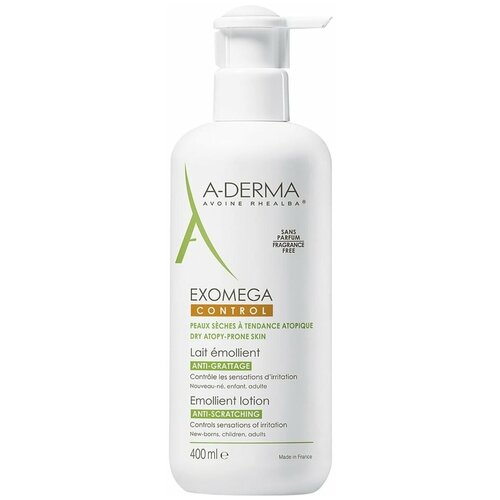 A-Derma/А-Дерма, Exomega Control Лосьон смягчающий для лица и тела / Восстанавливающее средство для мужчин и женщин, 400 мл