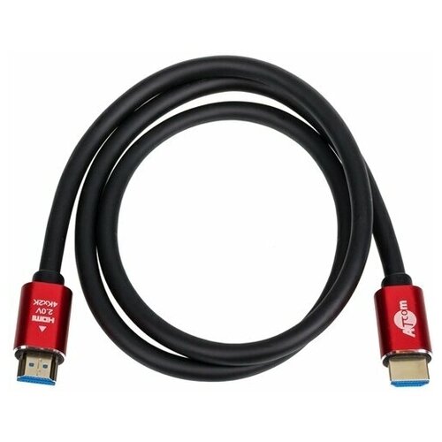 Кабель HDMI AT5940 ver 2.0 красно черные М-М - 1 метр