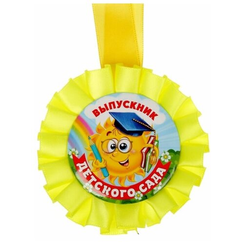 Медаль на ленте «Выпускник детского сада», d = 8 см.