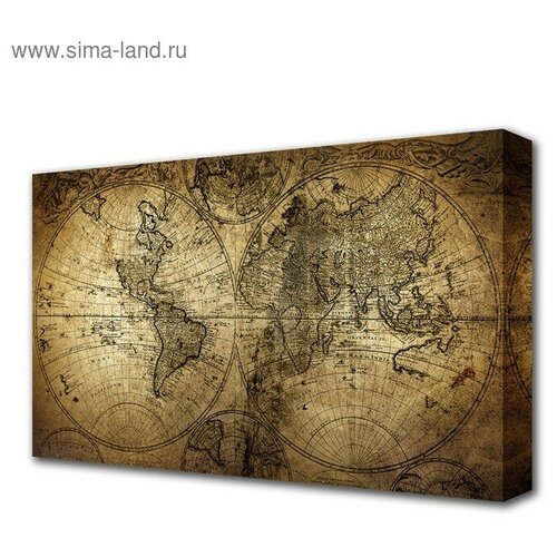 Картина на холсте Topposters "Карта мира", 60*100 см