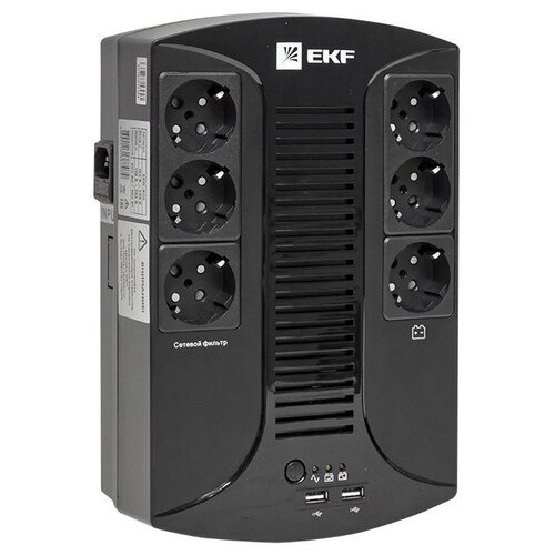 Интерактивный ИБП EKF E-Power Home 800 ВА PROxima черный 480 Вт
