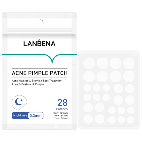 Lanbena Acne Pimple Patch / Ночные точечные патчи от прыщей ночные, 28 штук