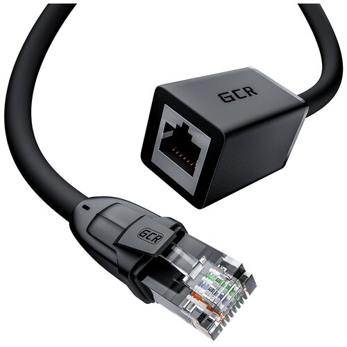 GCR Удлинитель патч-корда прямой 5.0m, UTP медь, кат.6, 24 AWG, ethernet high speed 10 Гбит/с, RJ45, T568B