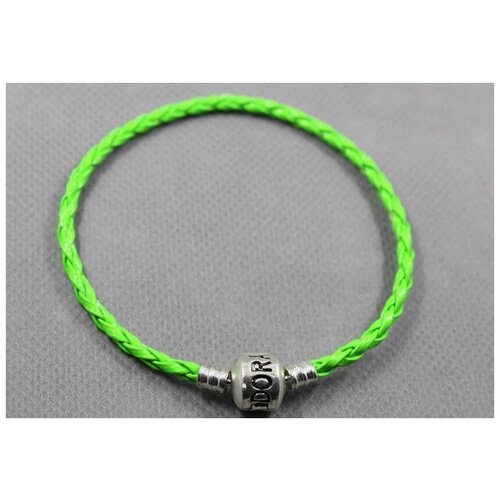 Браслет-цепочка Handinsilver ( Посеребриручку ) Кожаная основа для браслета с шармами, 1 шт., размер 16 см, зеленый