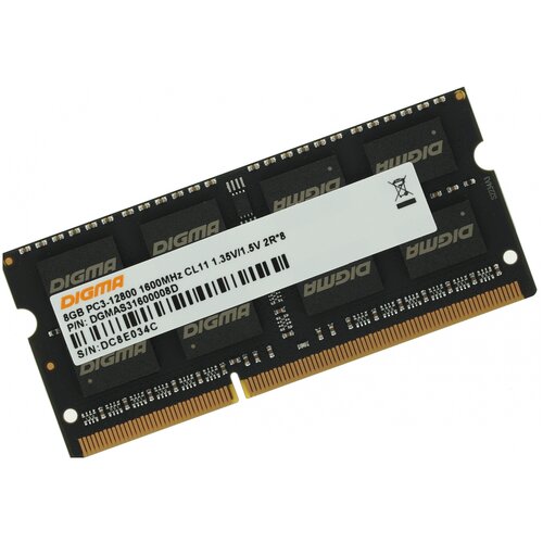 Оперативная память DIGMA DDR3 1600 МГц SODIMM CL11 DGMAS31600008D