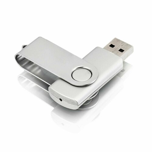 USB флешка, USB flash-накопитель, Флешка Twist, 4Гб, серебряная, арт. F01 USB 2.0 5шт