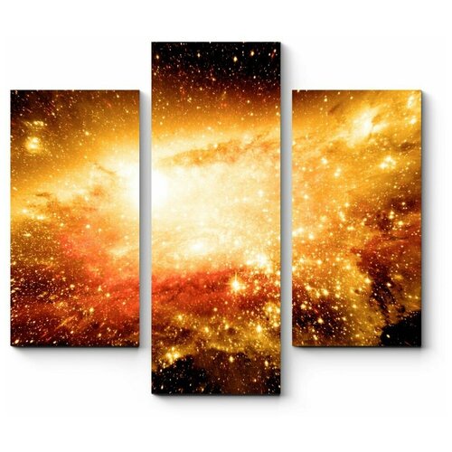 Модульная картина Звезды, планеты и галактики в свободном пространстве 60x54