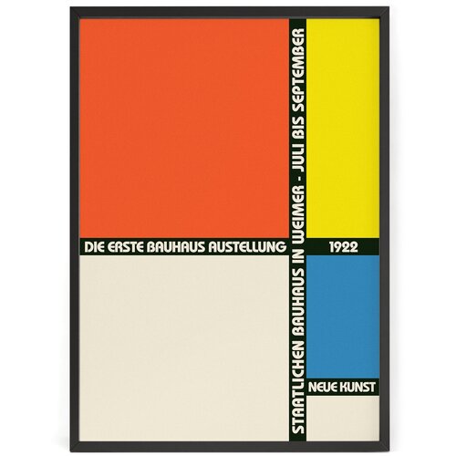 Постер на стену конструктивизм Баухауз (Bauhaus) в тубусе