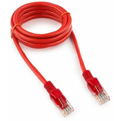 Набор из 3 штук Патч-корд UTP Cablexpert PP12-1.5M/R категория 5e, 1,5 м, литой, многожильный, красный