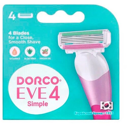DORCO Kассеты для бритья жен, Dorco Eve 4, 4 шт.