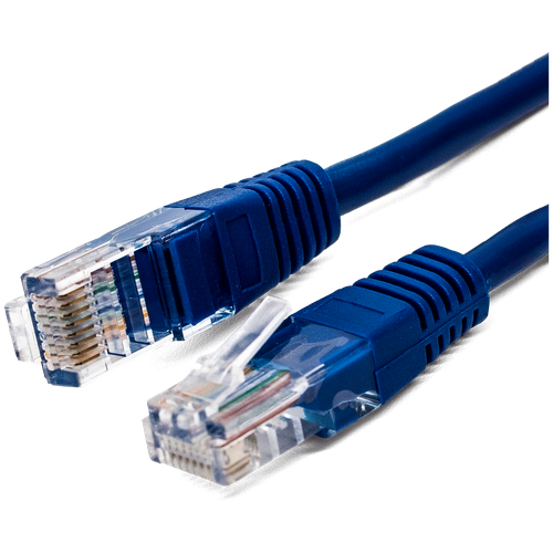 Патч-корд U/UTP 5e кат. 0.5м Filum FL-U5-0.5M-BL, кабель для интернета, 26AWG(7x0.16 мм), омедненный алюминий (CCA), PVC, синий