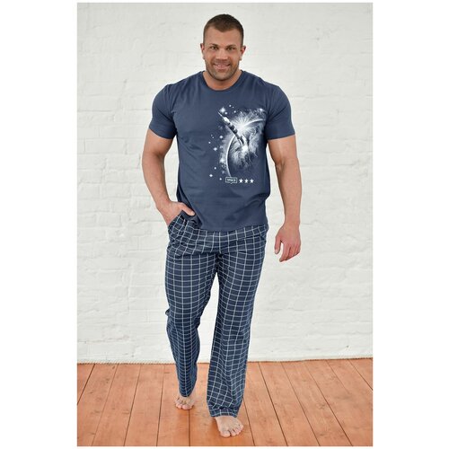 Пижама , размер 50, синий