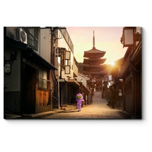 Модульная картина Прогулка по предрассветному Киото90x60