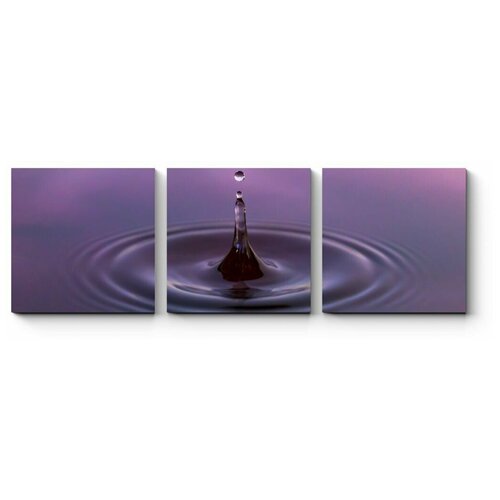 Модульная картина Капля воды130x43