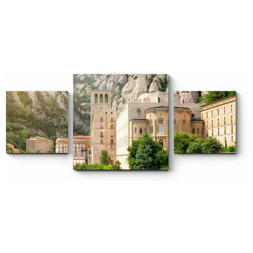 Модульная картина Древний монастырь в Барселоне 120x51