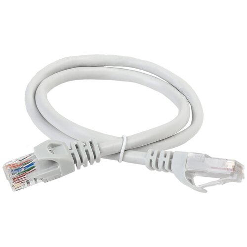 Патч-корд ITK PC01-C5EU-2M UTP вилка RJ-45-вилка RJ-45 кат.5е 2м серый ПВХ (уп:1шт)