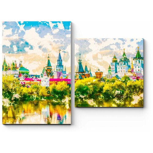 Модульная картина Измайловский Кремль солнечным днем, Москва 40x30