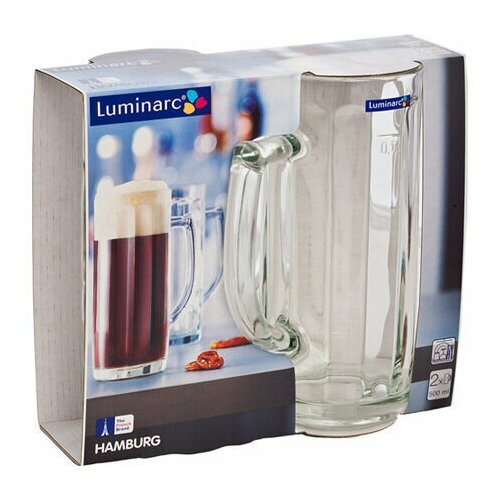 Набор кружек LUMINARC Гамбург 2шт. 500мл пиво стекло