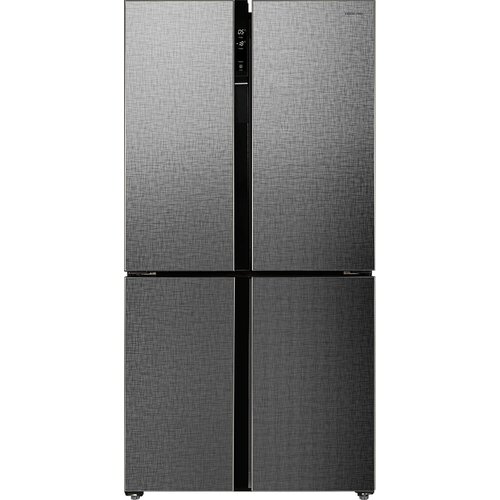 Холодильник HIBERG RFQ-500DX NFXq inverter отдельностоящий, 4 двери, 545 л, стальной лен