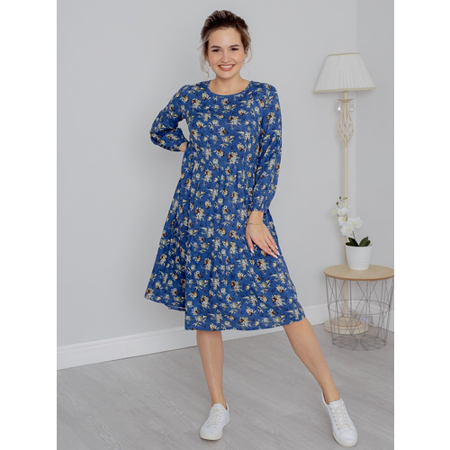 Платье Текстильный Край, размер 46, синий