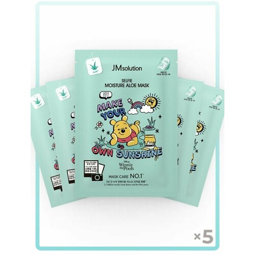 JMSolution Интенсивная увлажняющая маска с алое SELFIE MOISTURE ALOE MASK, 30мл*5шт