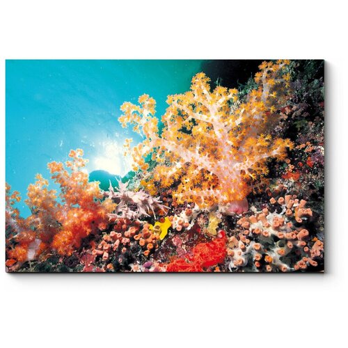 Модульная картина Яркий коралловый мир 90x60
