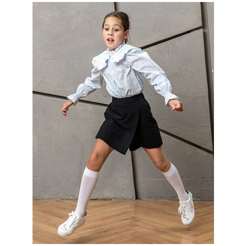 Школьная юбка-шорты VIAVILLE, размер 122, черный