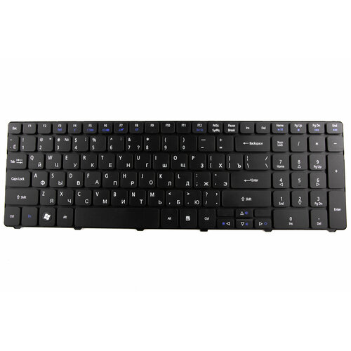 Клавиатура для ноутбука Acer Aspire 7739G, Чёрная, Матовая