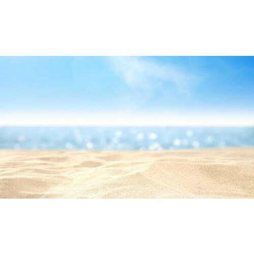 Картина на холсте 60x110 LinxOne "Песок пейзаж море тепло лето" интерьерная для дома / на стену / на кухню / с подрамником