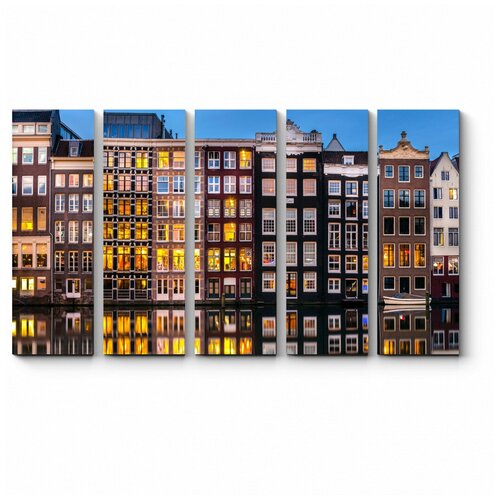 Модульная картина Огни Амстердама 150x90