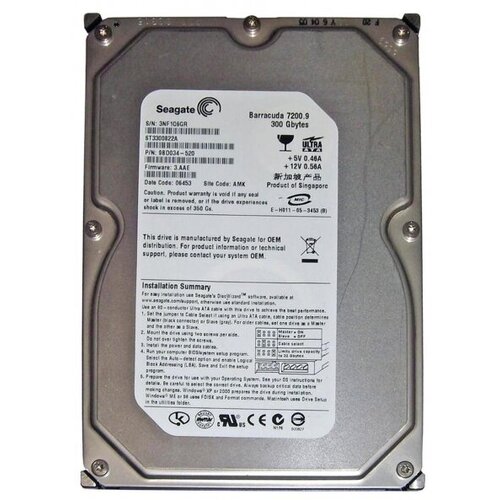 Жесткий диск Seagate 9BD034 300Gb 7200 IDE 3.5" HDD