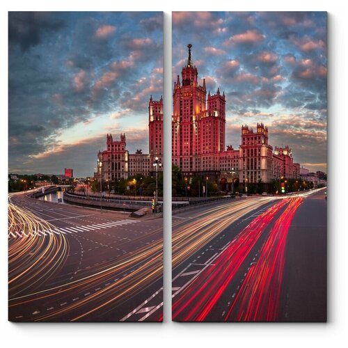 Модульная картина Величественная Москва100x100