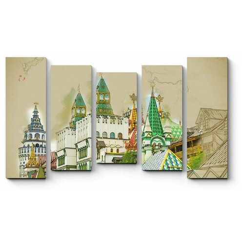 Модульная картина Измайловский Кремль , Москва 140x84