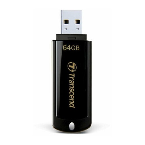 Флеш-диск 64 GB, TRANSCEND Jet Flash 350, USB 2.0, черный